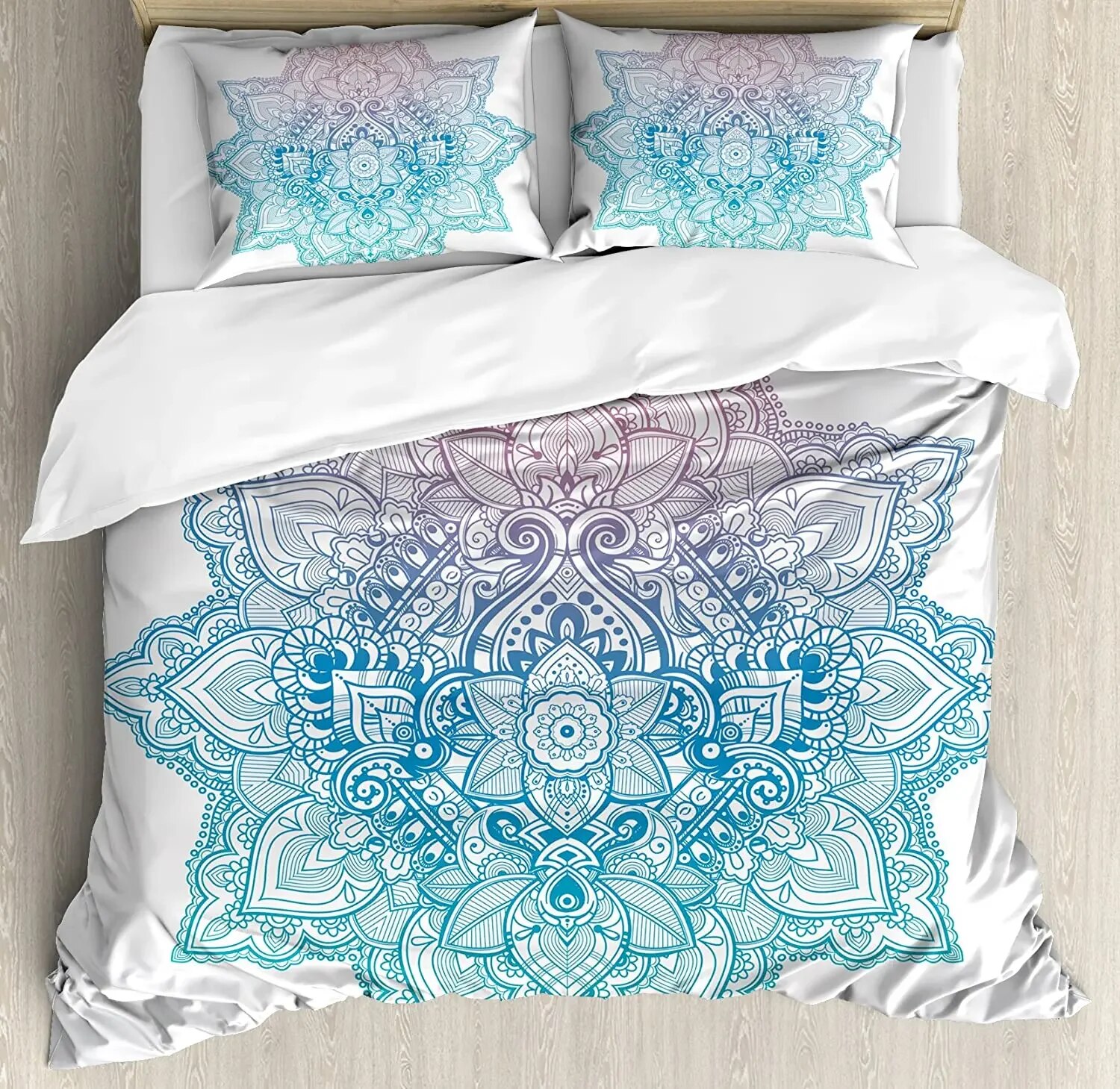 Lotus Bedding Set For Bedroom Bed Home Sacred Geometry Yantra Mandala ...