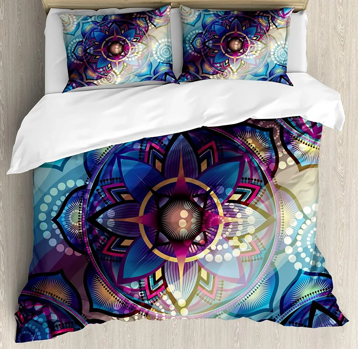 Lotus Bedding Set For Bedroom Bed Home Sacred Geometry Yantra Mandala ...