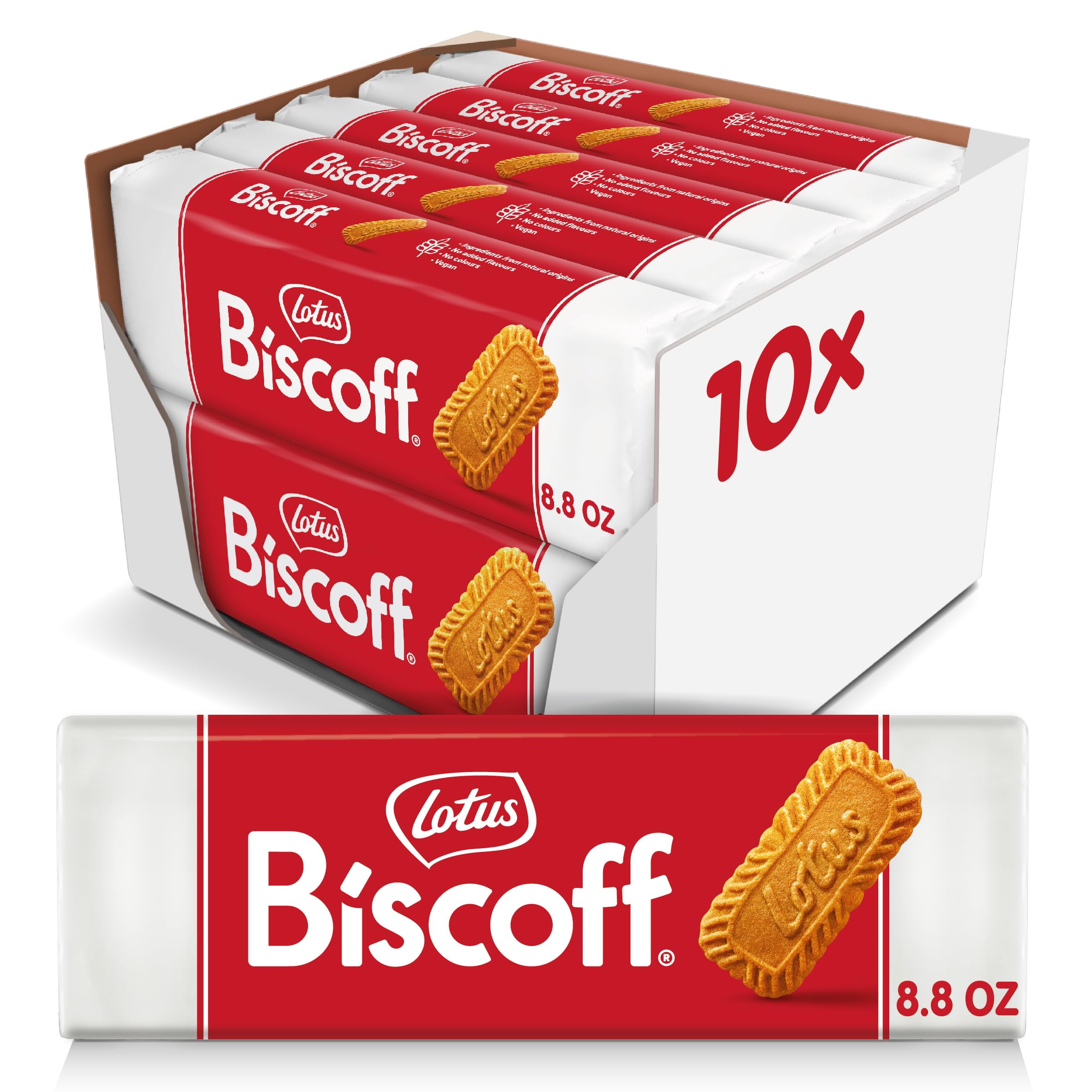 Lotus Biscoff, Caramelized Biscuit Cookies, non GMO KMC2+ Vegan - 8.8 ...