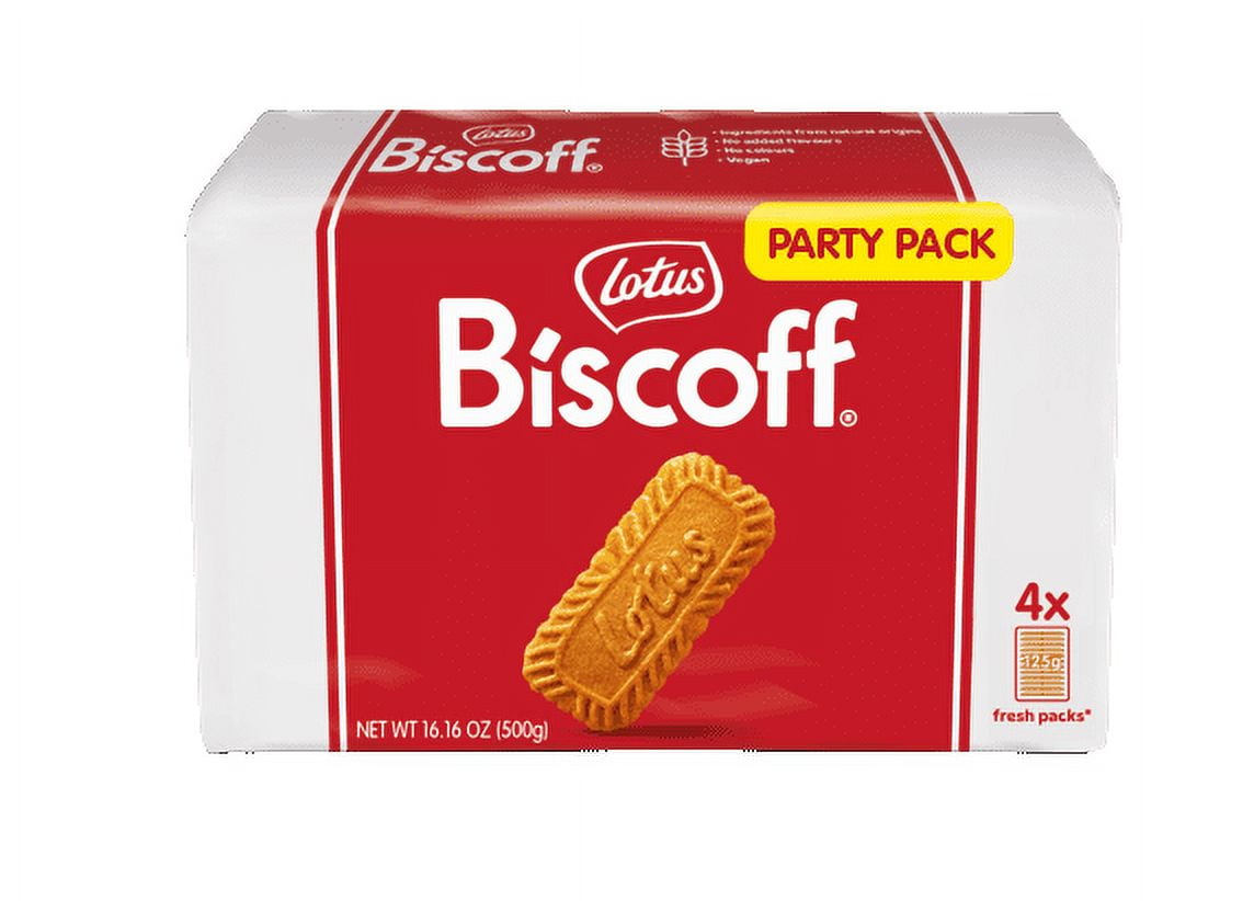 Lotus Biscoff Cookies, 17.6oz, 4 Freshpacks of 16 Cookies - Walmart.com