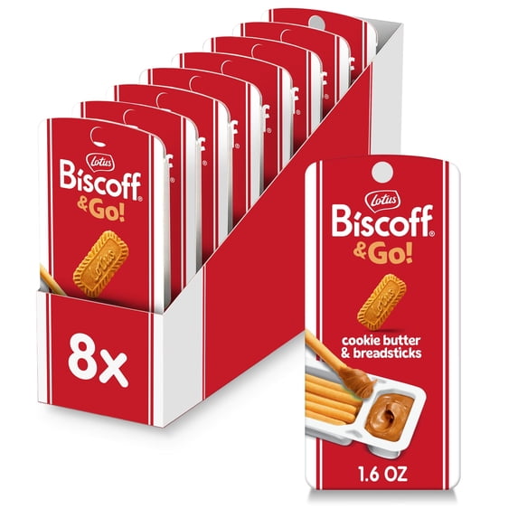 Lotus Biscoff &UMRT GO, Cookie Butter and Breadsticks Snack Pack, non ...