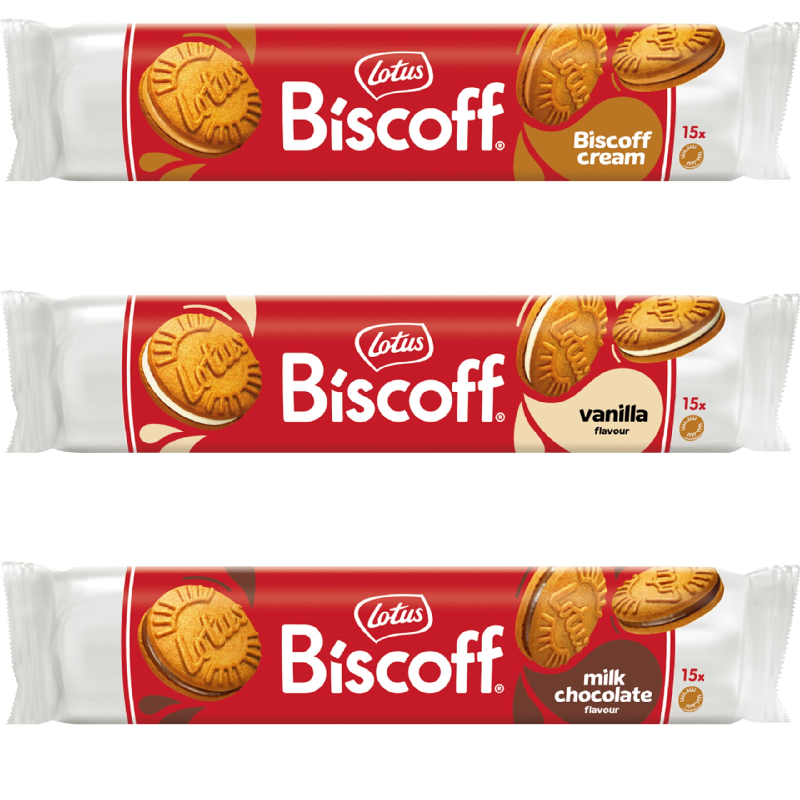 Lotus Biscoff Sandwich Cookies CM31 Variety of 3 flavors, Vanilla ...