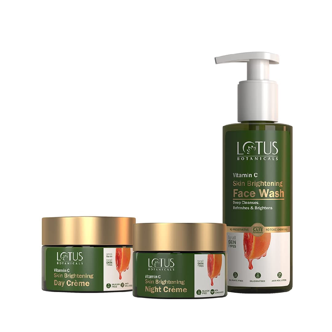 Lotus Botanicals Day Night Pack Vitamin C Face Wash Day Cream Night ...