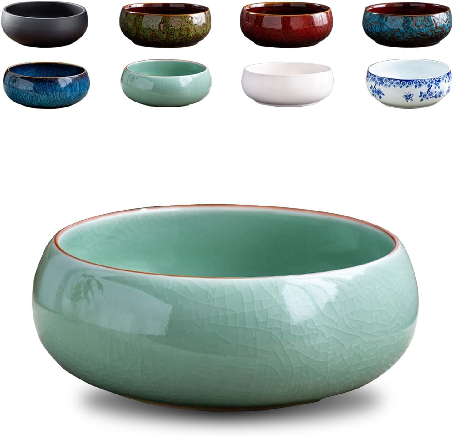 Lotus Bowl Planter, Bonsai Lotus Ceramic Pots for Planting in Water ...