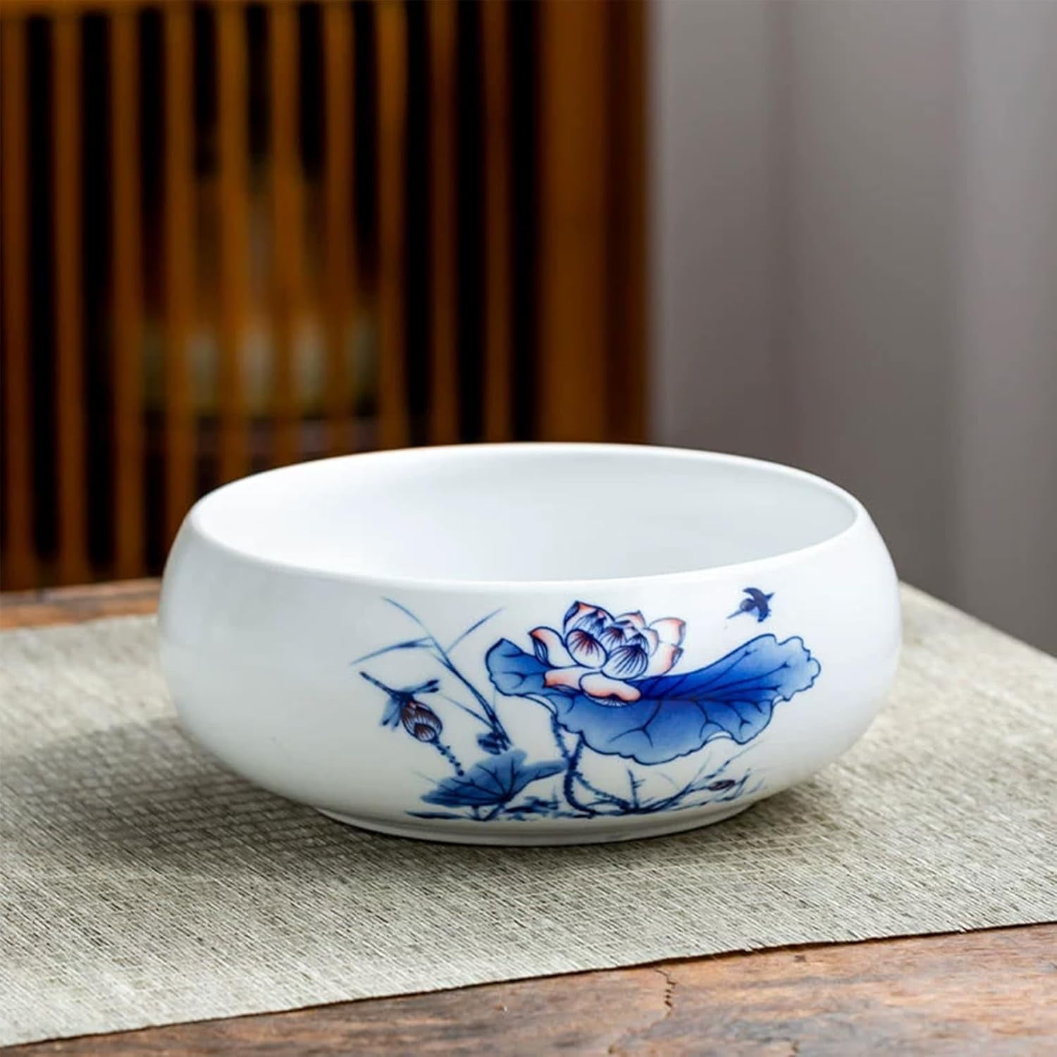 Lotus Bowl Planter, Ceramic Flower Bowls for Planting in Water Indoors ...
