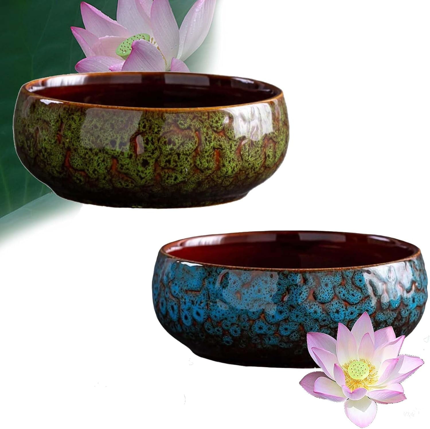 Lotus Bowl Planter, Ceramic Lotus Flower Bowl, Retro Ceramic The Sacred ...