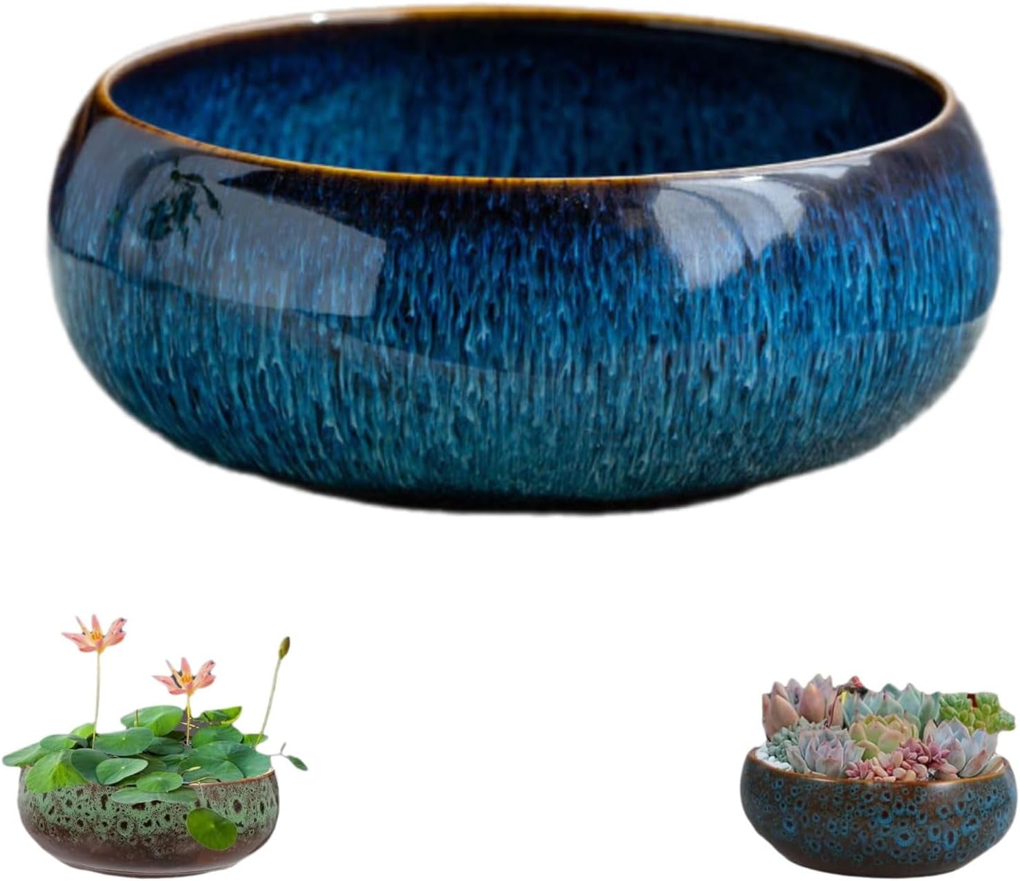 Lotus Bowl Planter, Ceramic Lotus Flower Bowl, Retro Lotus Bowl, Lotus ...
