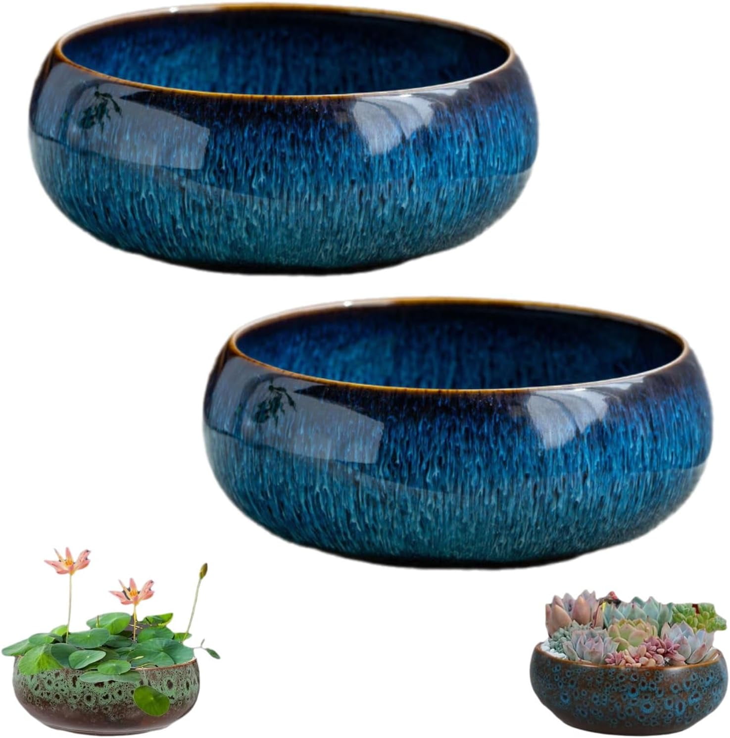 Lotus Bowl Planter, Ceramic Lotus Flower Bowl, Retro Lotus Bowl, Lotus ...