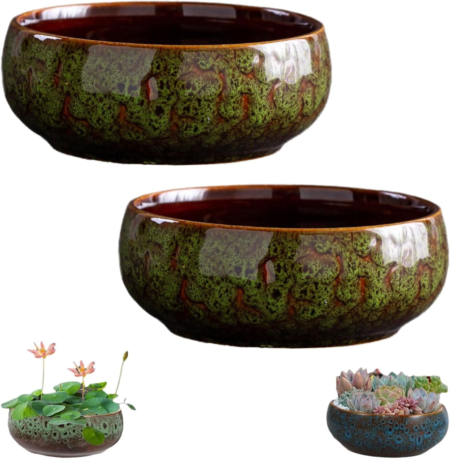 Lotus Bowl Planter, Ceramic Lotus Flower Bowl, Retro Lotus Bowl, Lotus ...