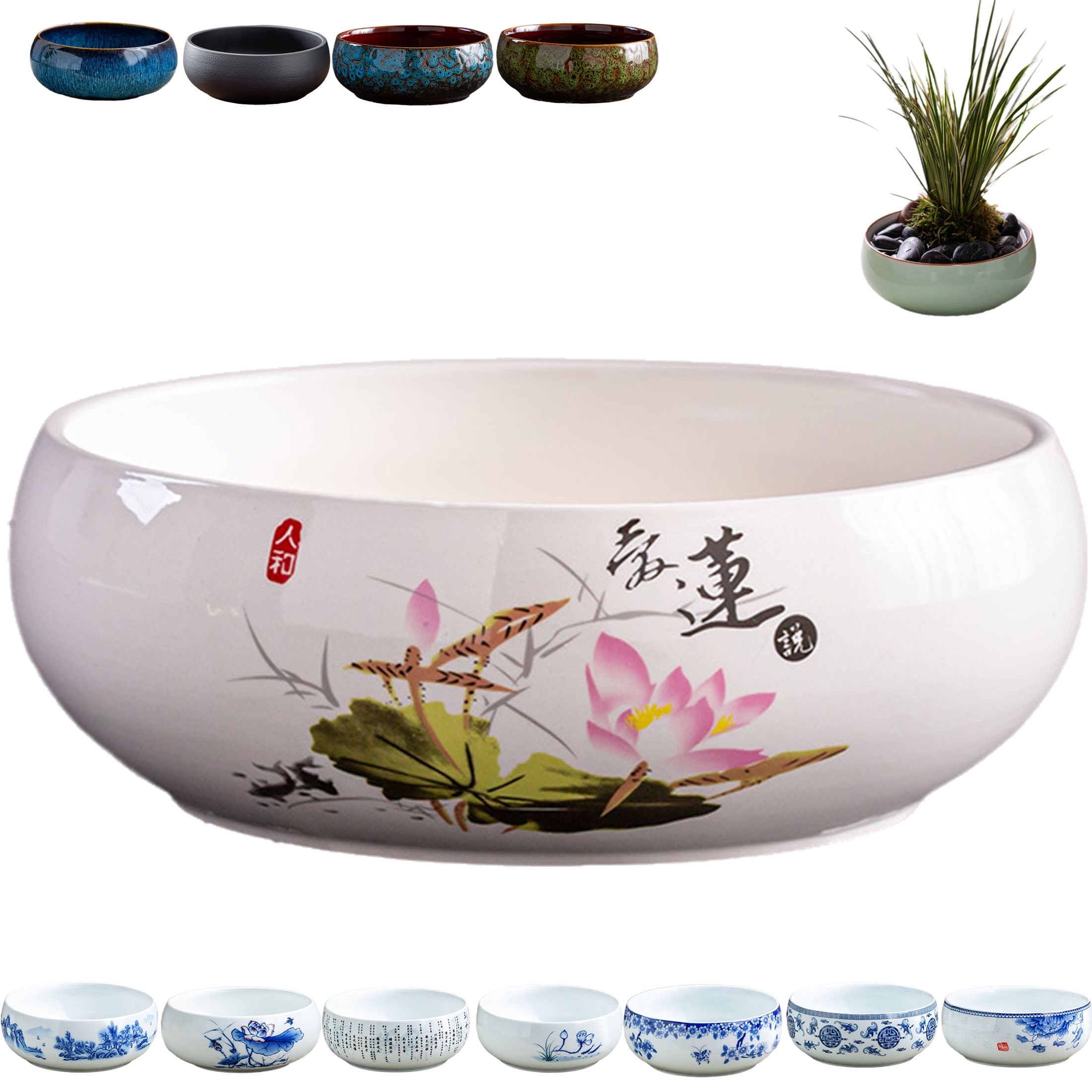 Lotus Bowl Planter, Lotus Bowls for Planting in Water Indoors, Bonsai ...