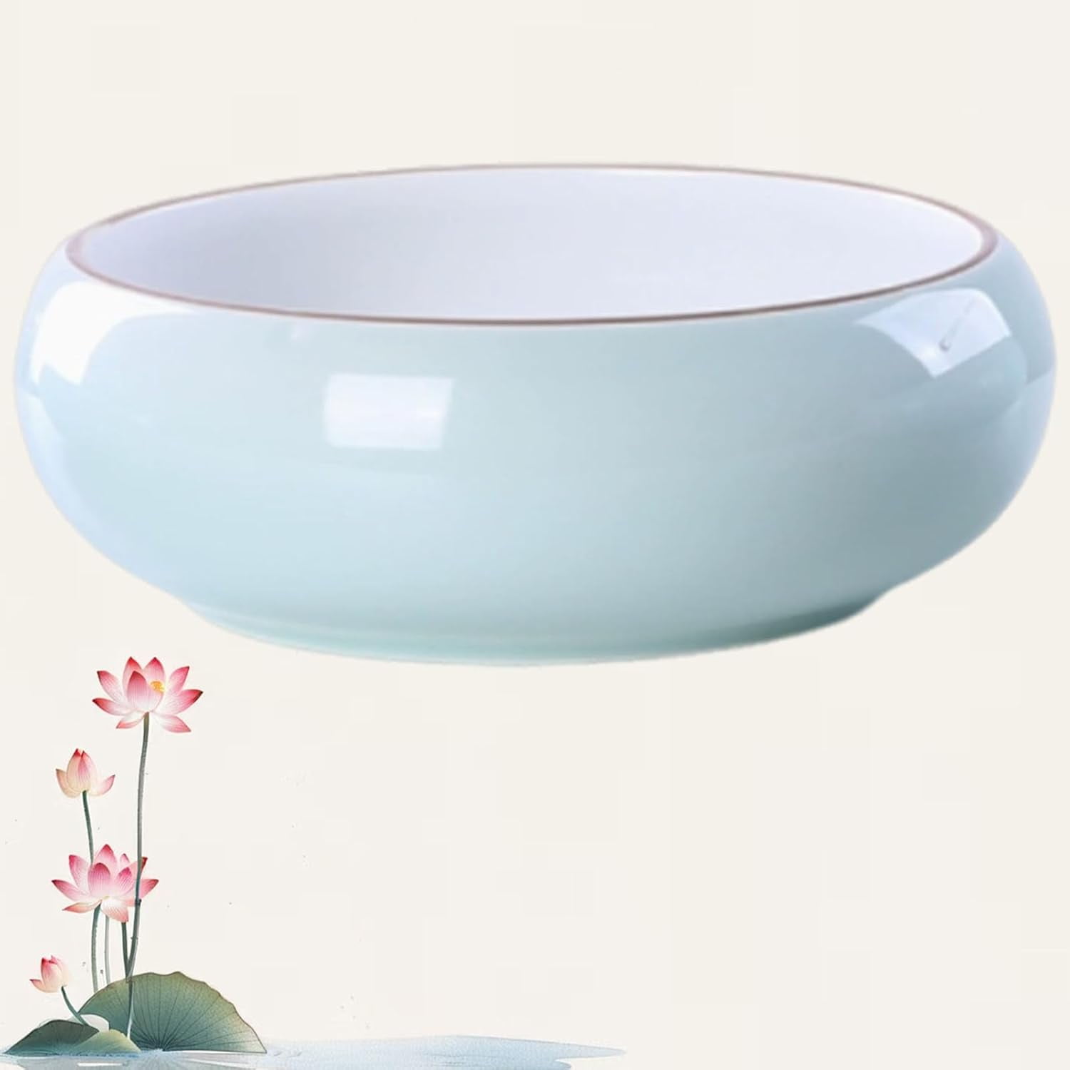 Lotus Bowl Planter, Retro Ceramic Lotus Flower Bowl Lotus Bowls ...