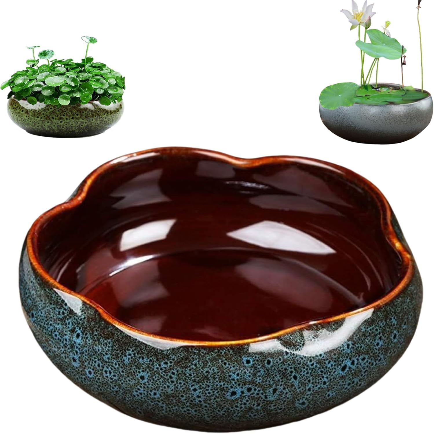 Lotus Bowl Planter,Round Lotus Bowl,Ceramic Lotus Flower Bowl,Lotus ...