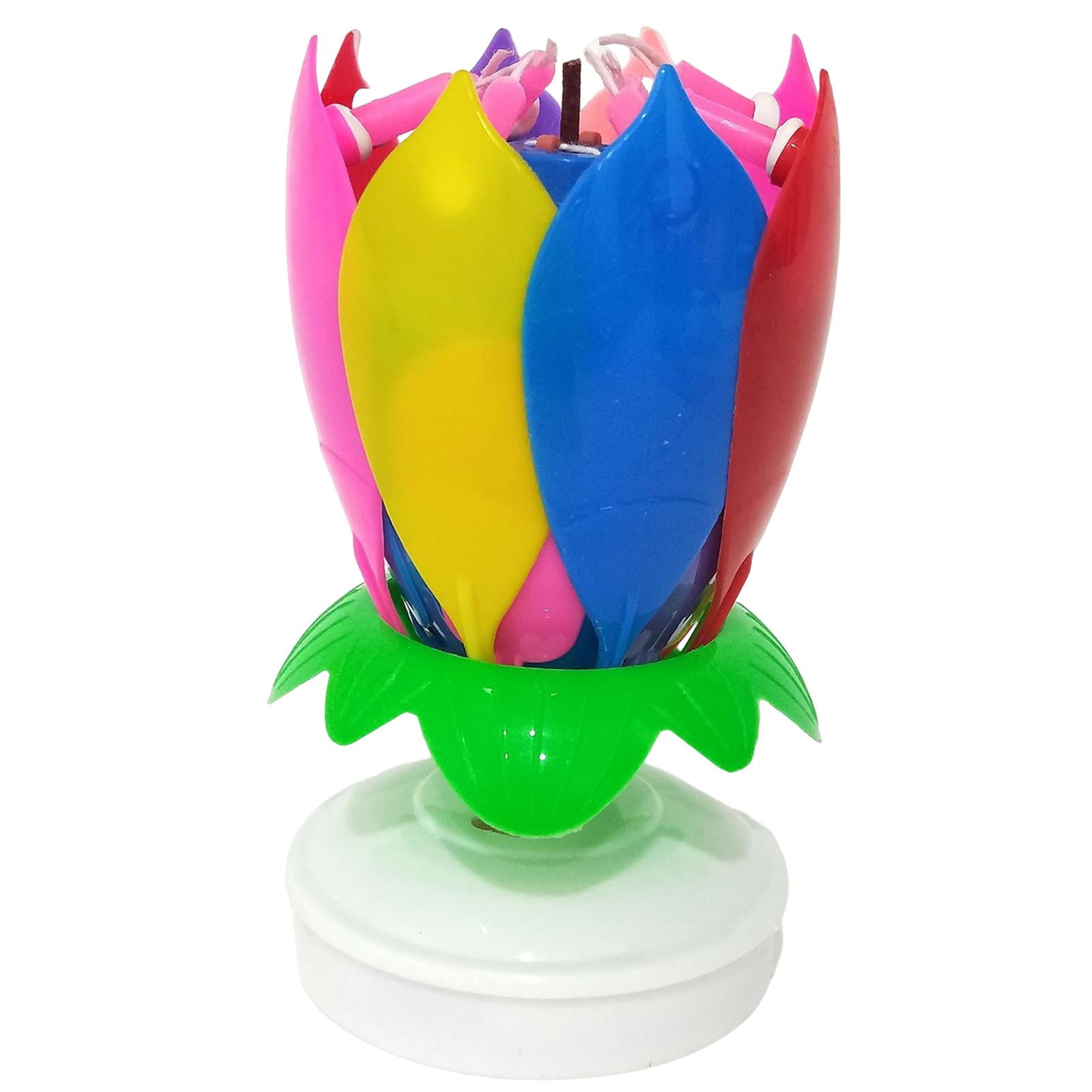 Lotus Candle, Rotating Lotus Birthday Candle, Singing Candle Powered ...