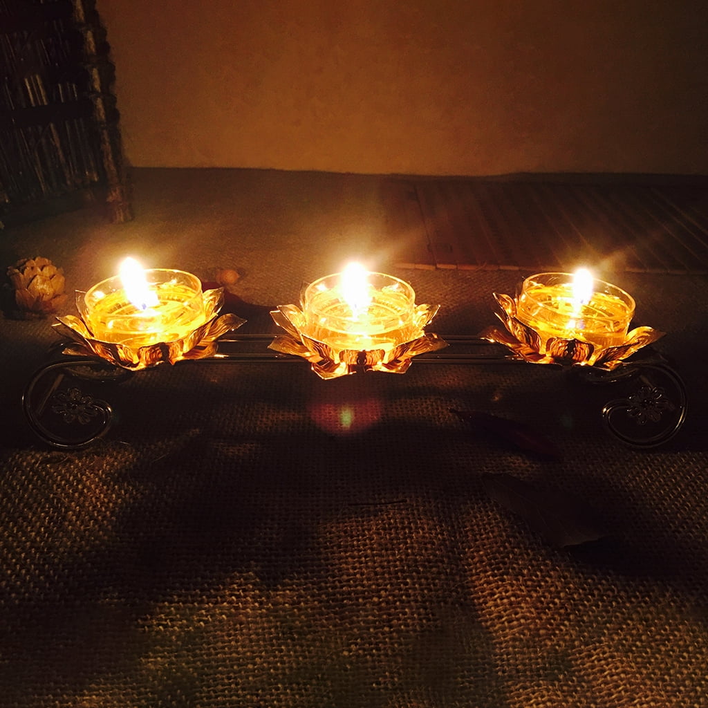 Lotus Carved Ghee Lamp Butter Lamp Holder Golden Holder Tibetan Brass ...