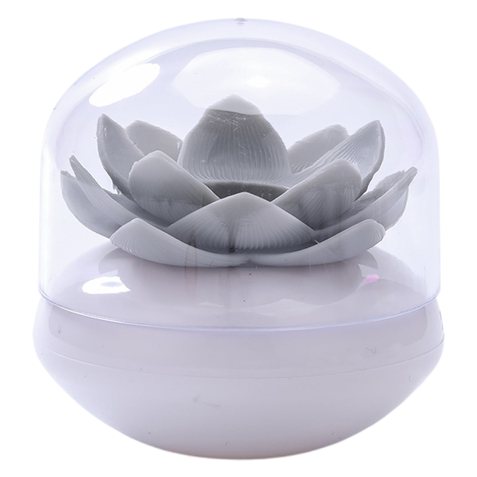 Lotus Cotton Swab Holder Large Size with Cover Gray, Shaped Cotton ...