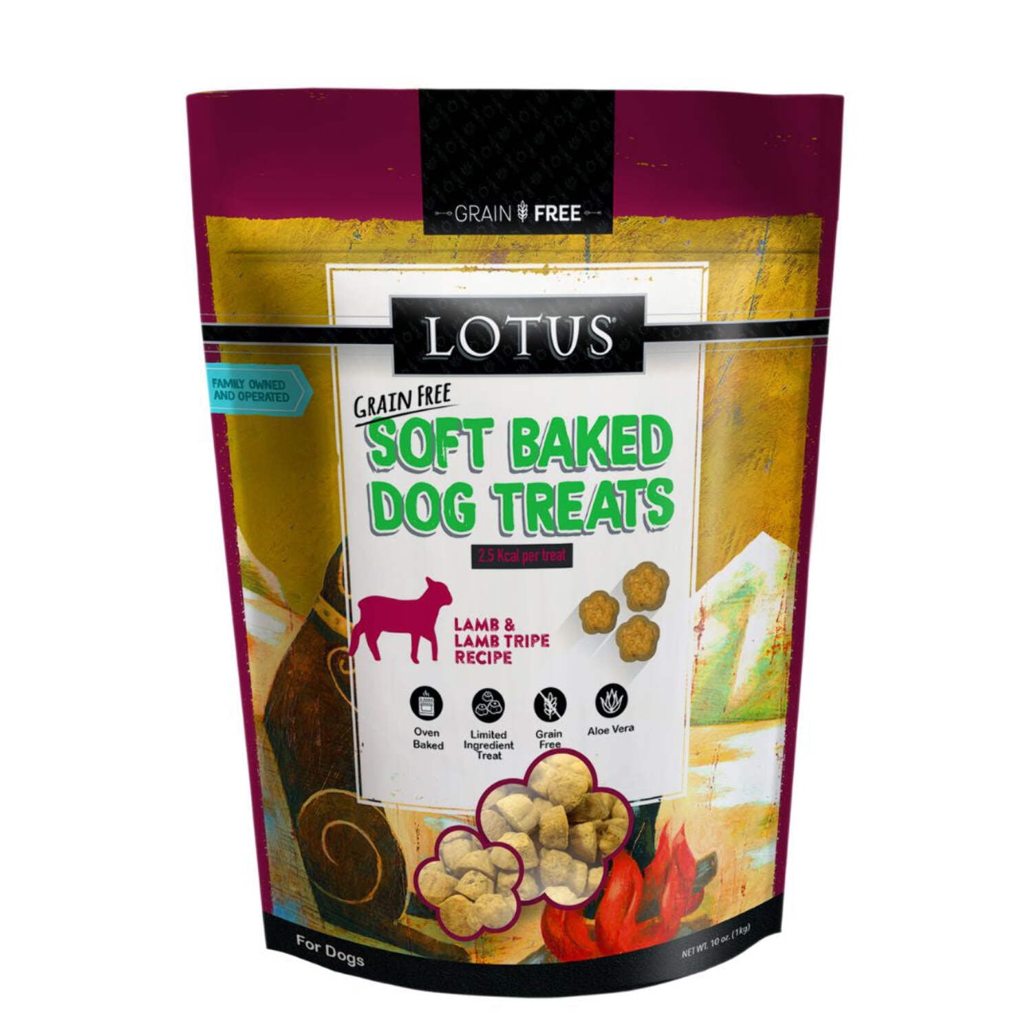 Lotus Dog Soft Baked Grain Free Lamb Tripe 10oz. - Walmart.com