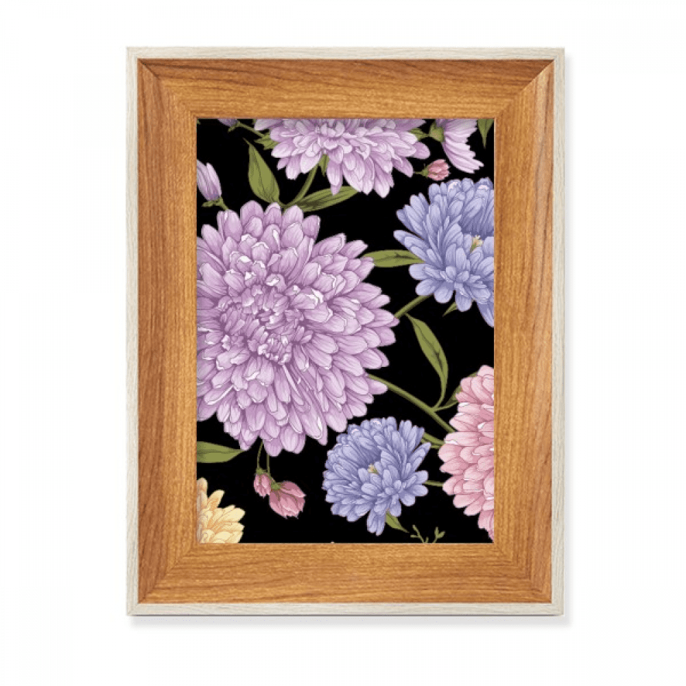 Lotus Drawing Art Flower Desktop Wooden Photo Frame Display Picture Art ...