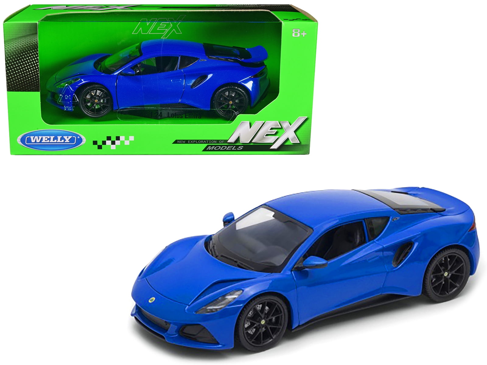 Lotus Emira Blue Metallic "NEX Models" Series 1/24 Diecast Model Car by ...