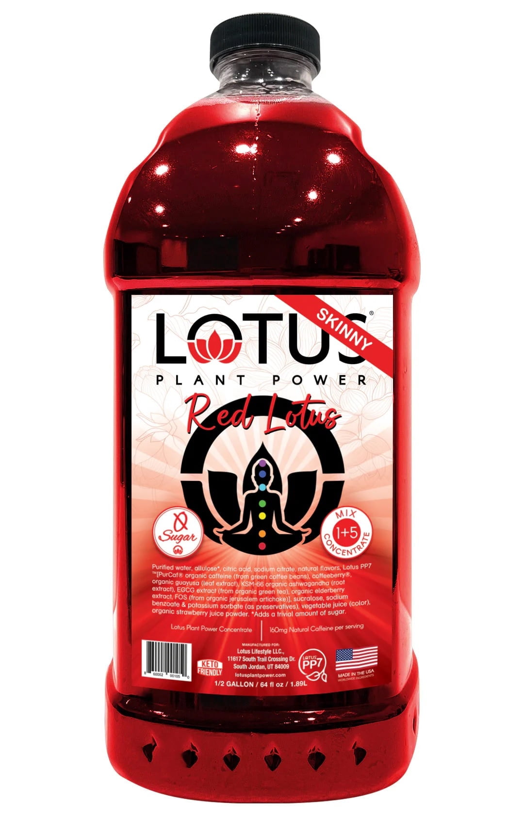 Lotus Energy Drink Concentrate 64 fl. oz. (Skinny Red) Packaging May ...