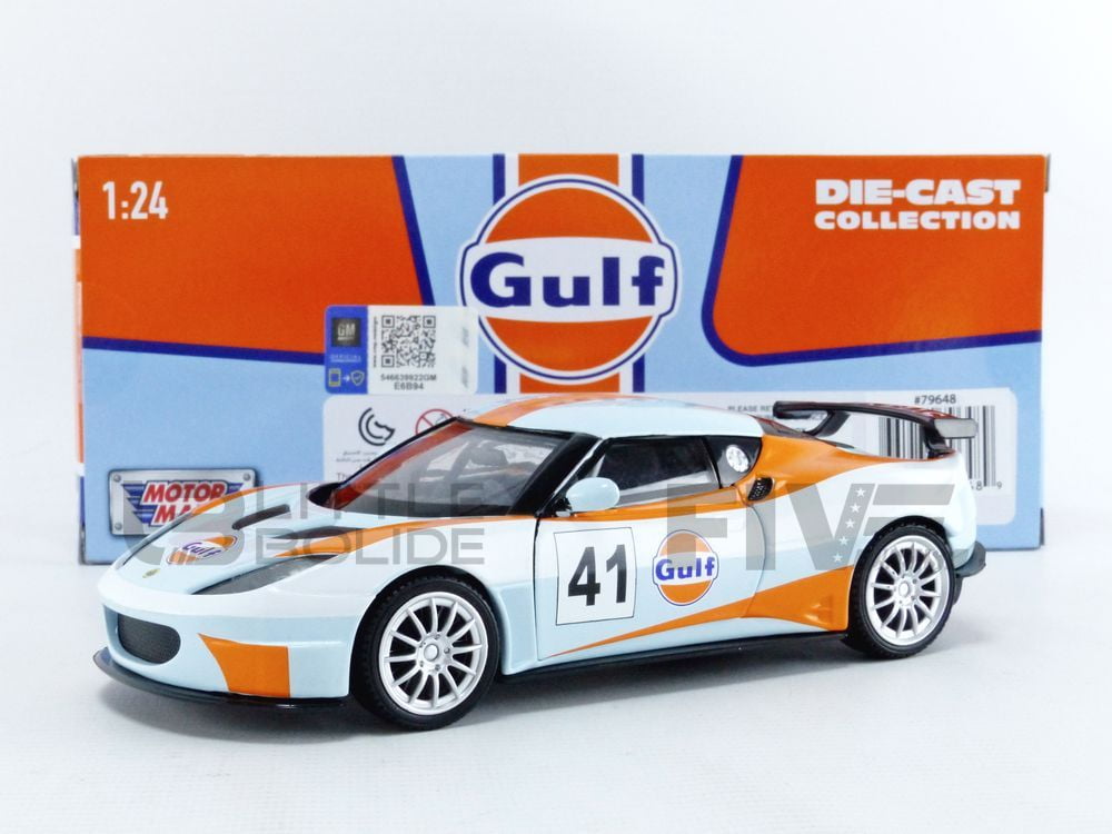 Lotus Evora Gt4 #41 Gulf Oil Light Blue With White And Orange Stripes 1 ...