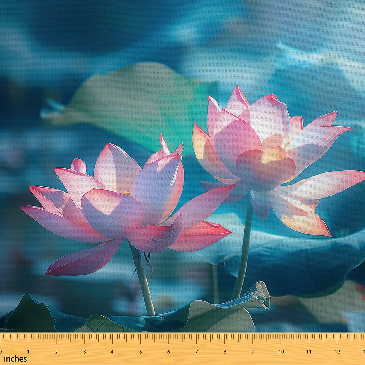 Lotus Fabric by The Yard,Lotus Floral Waterproof Upholstery Fabric for ...