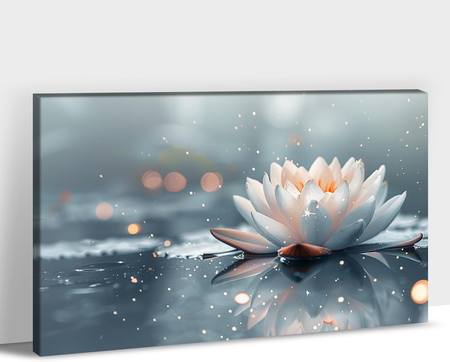 Lotus Floral Pictures Wall Art, Zen Canvas Prints Wall Decor, Lotus ...