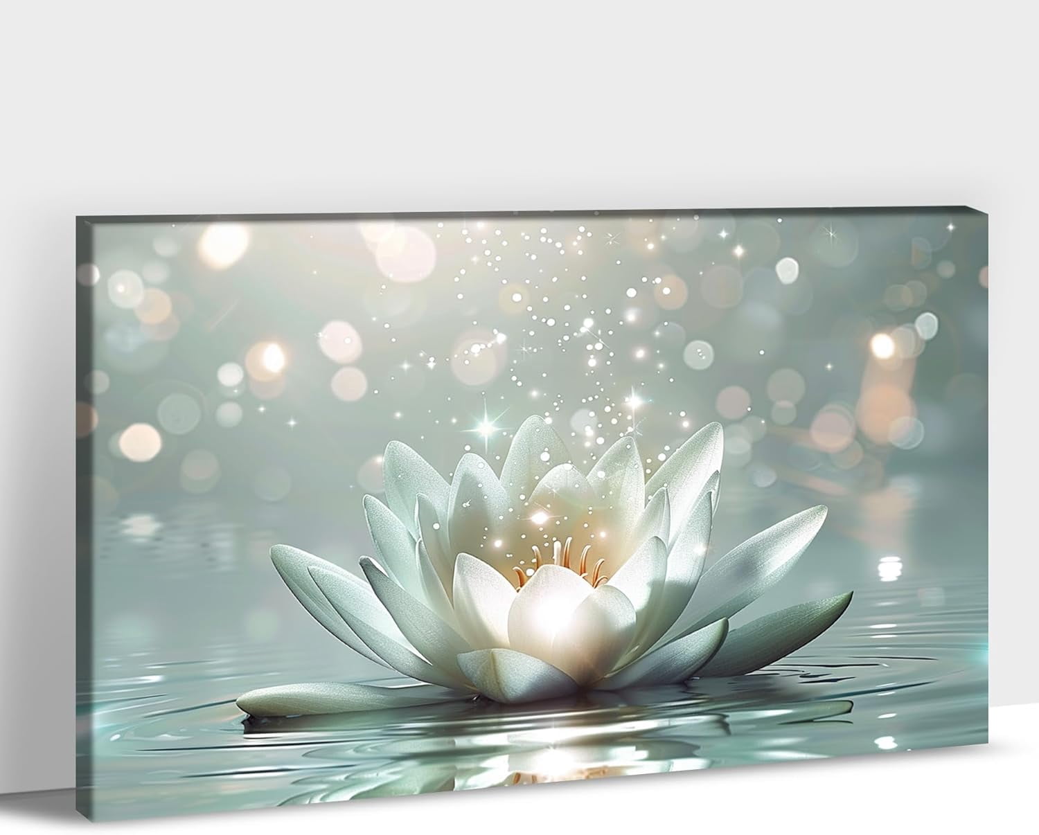 Lotus Floral Pictures Wall Art, Zen Canvas Prints Wall Decor, Lotus ...