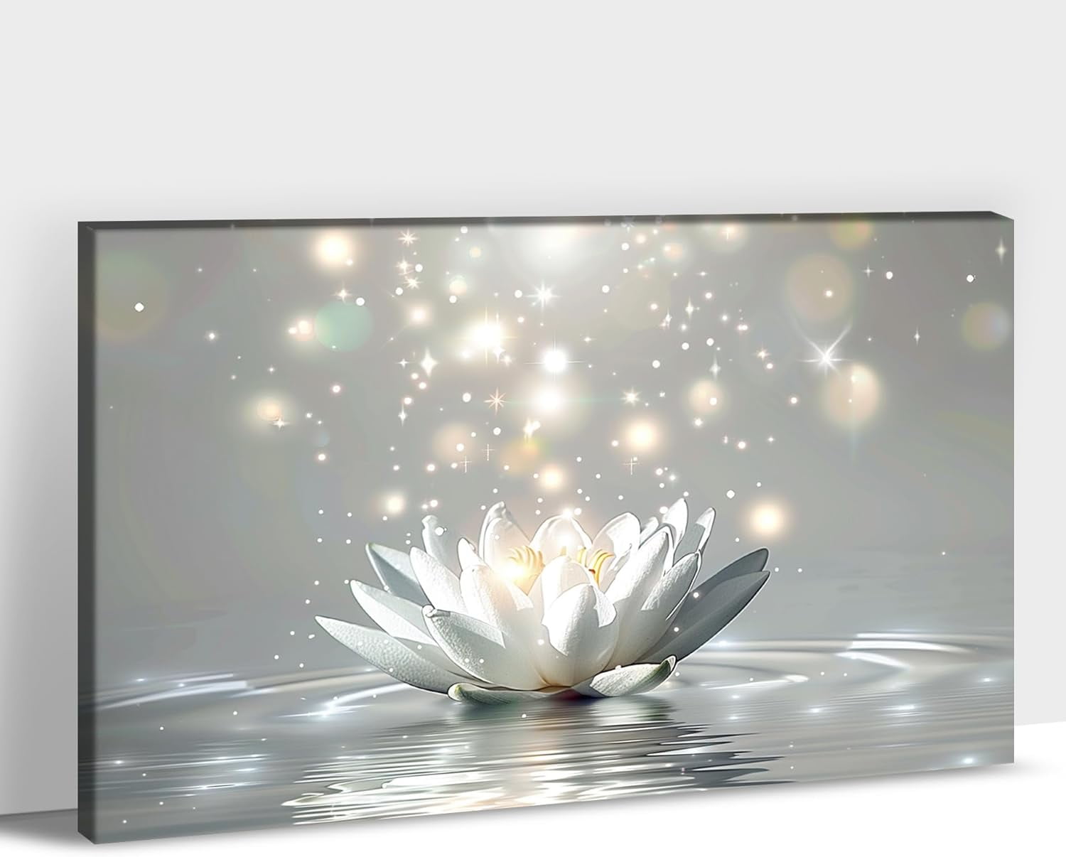 Lotus Floral Pictures Wall Art, Zen Canvas Prints Wall Decor, Lotus ...