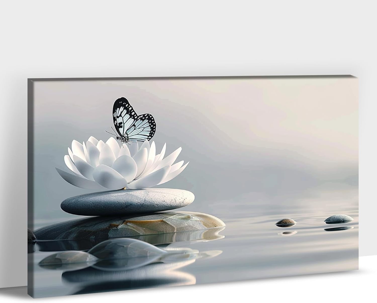 Lotus Floral Pictures Wall Art, Zen Canvas Prints Wall Decor, Lotus ...