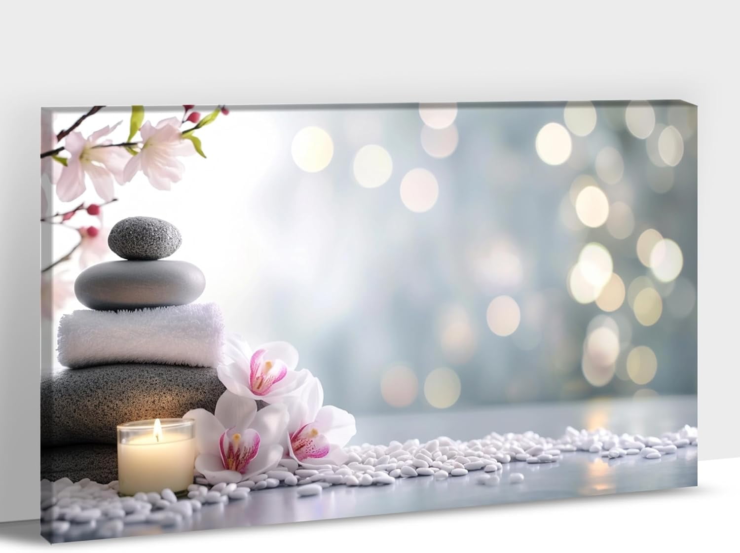 Lotus Floral Pictures Wall Art, Zen Canvas Prints Wall Decor, Lotus ...