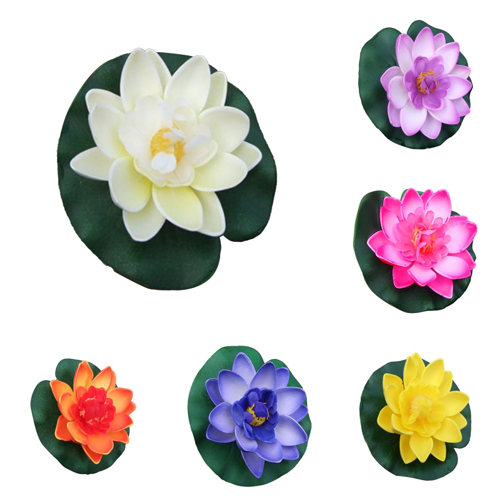 Lotus Flower Artificial Floating Foam Flower with Water Pad Artificial ...