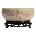 Lotus Flower Bowl Planter with Stand - Ceramic Hydroponic Planter for ...