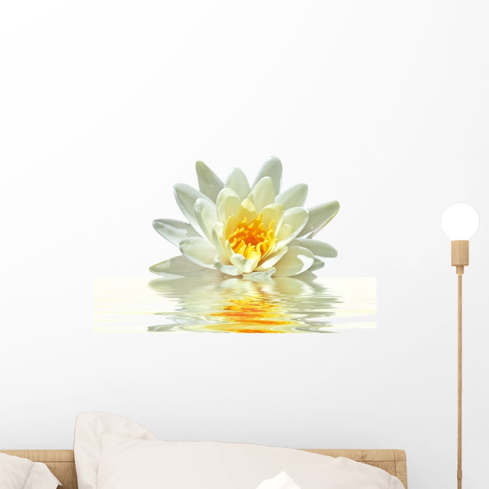 Lotus Flower Floating Water Wall Mural Decal Sticker, Wallmonkeys Peel ...