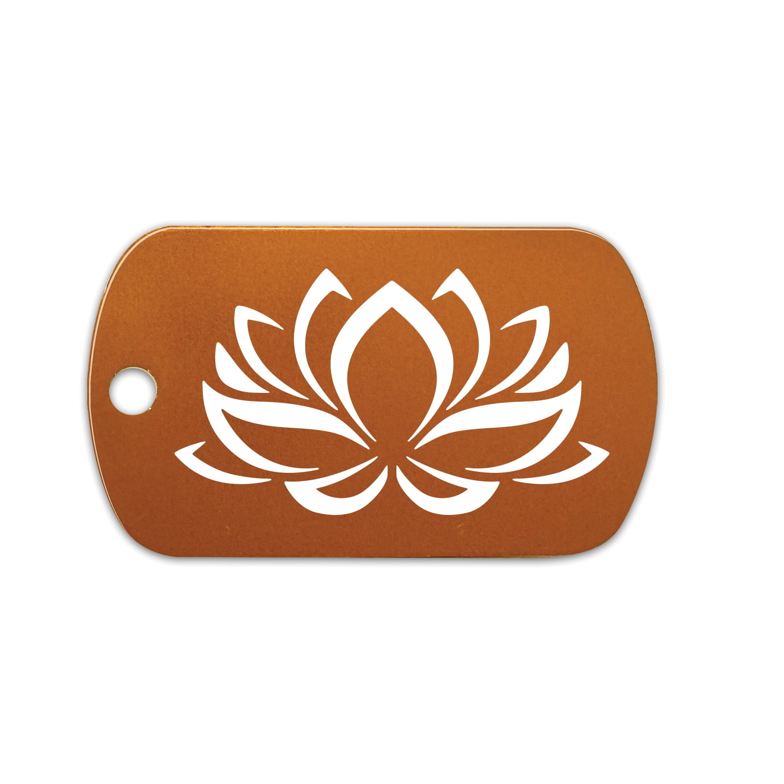 Lotus Flower GI Dog Tag Aluminum Keychain nelumbo nucifera buddhism ...