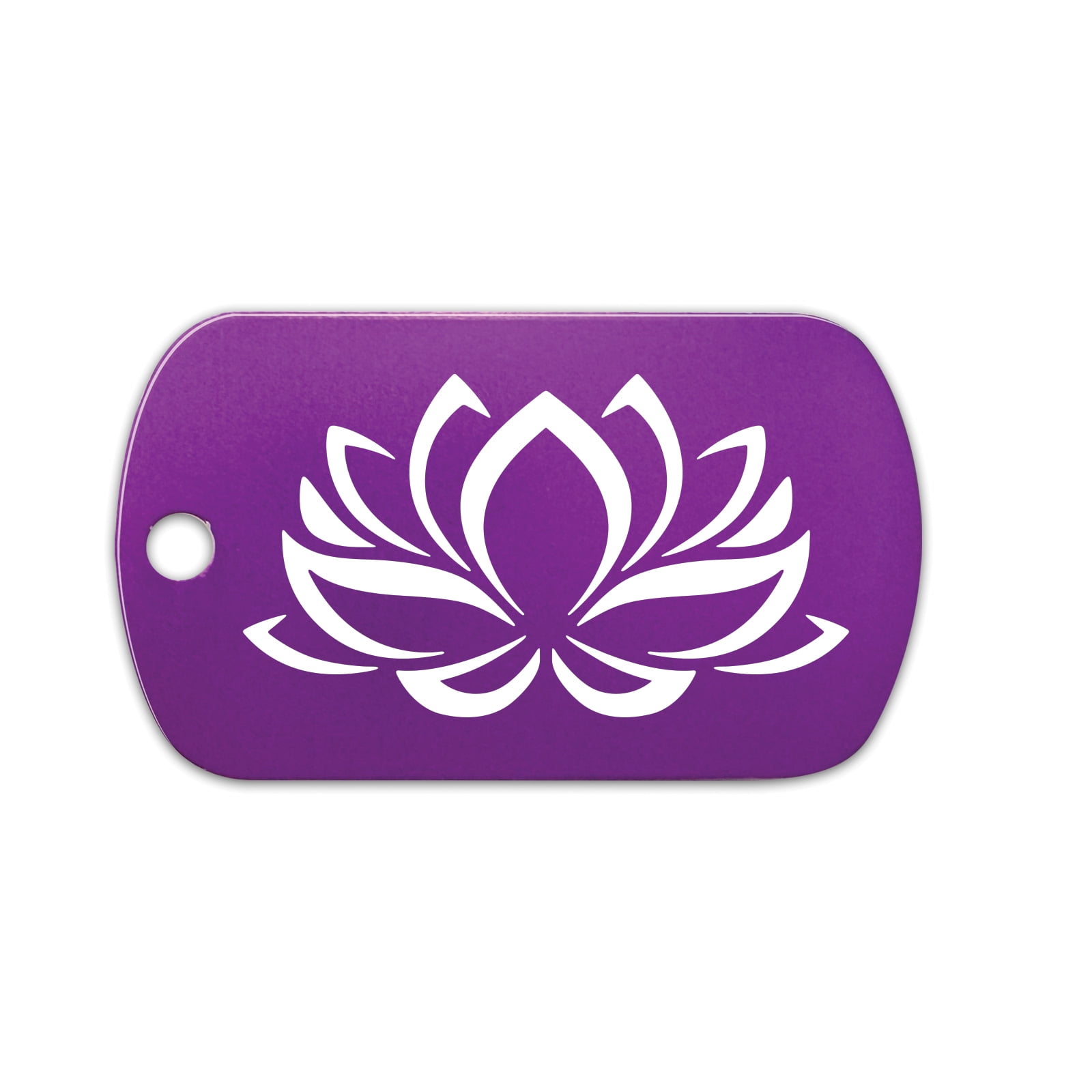 Lotus Flower GI Dog Tag Aluminum Keychain nelumbo nucifera buddhism ...