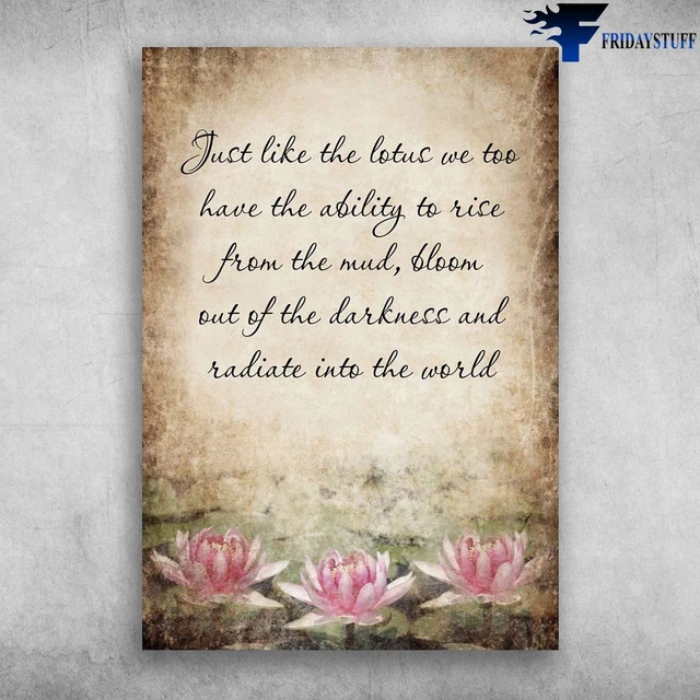 Lotus Flower Just Like The Lotus, We Too Have The Ability To Rise From ...