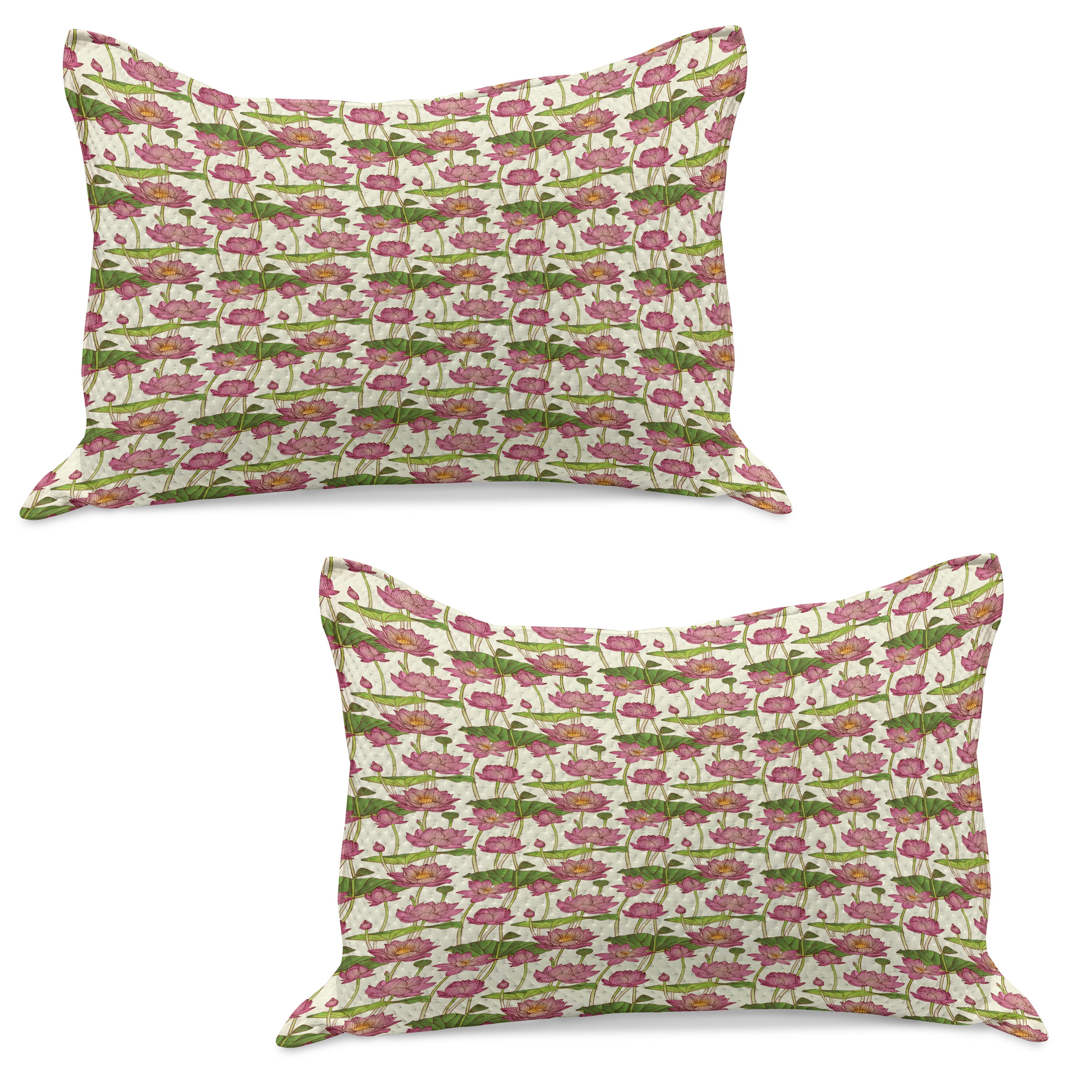 Lotus Flower Knitted Quilt Pillowcover Set of 2, Graphic Ornament ...