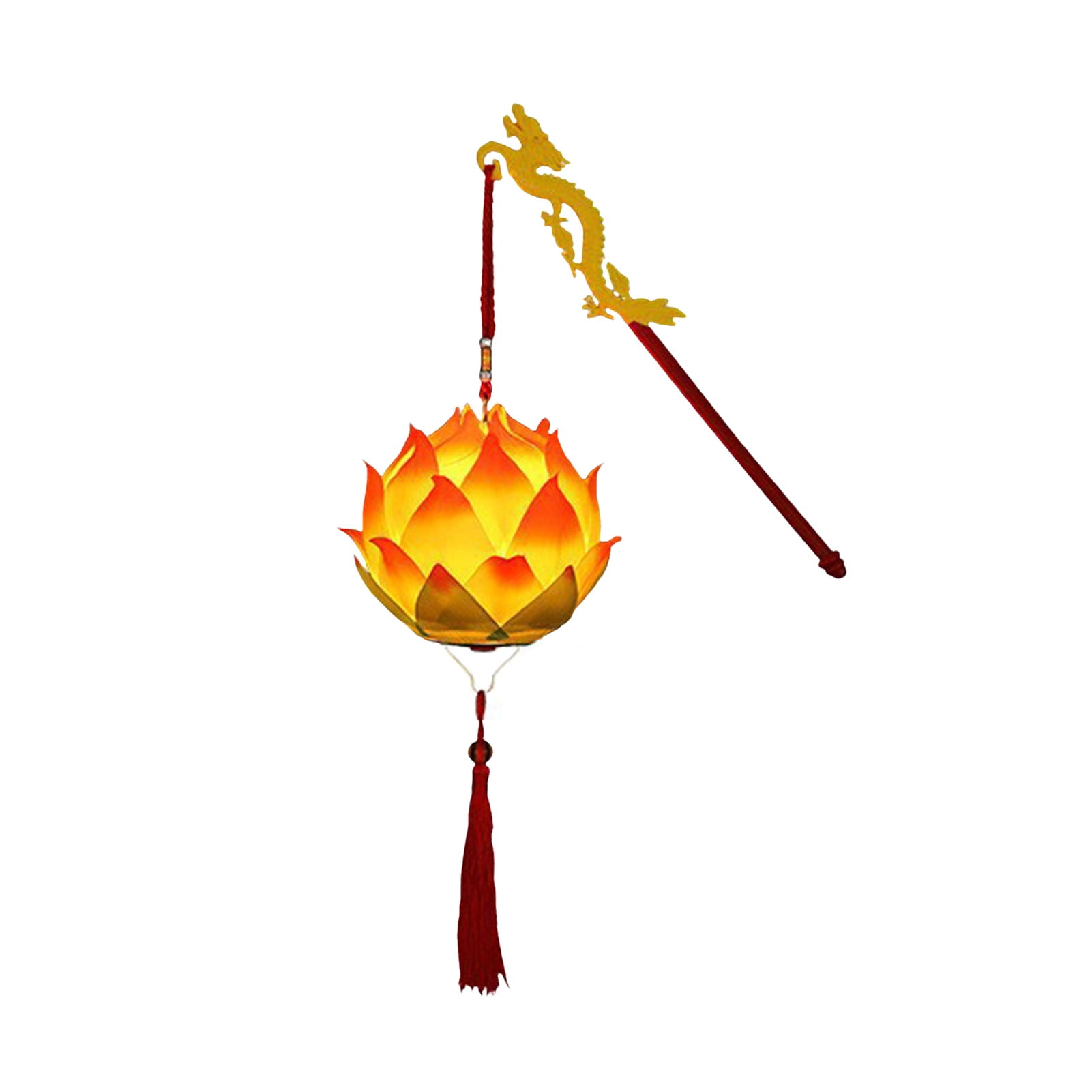 Lotus Flower Lantern DIY Kit with Carrying Pole Handheld Blossom Flower ...