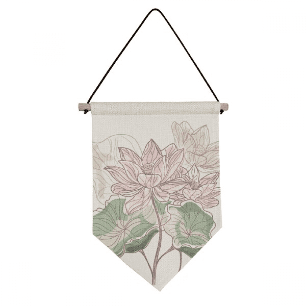 Lotus Flower Lotus Root Watercolor Canvas Flag Hanging Wall Art Decor ...