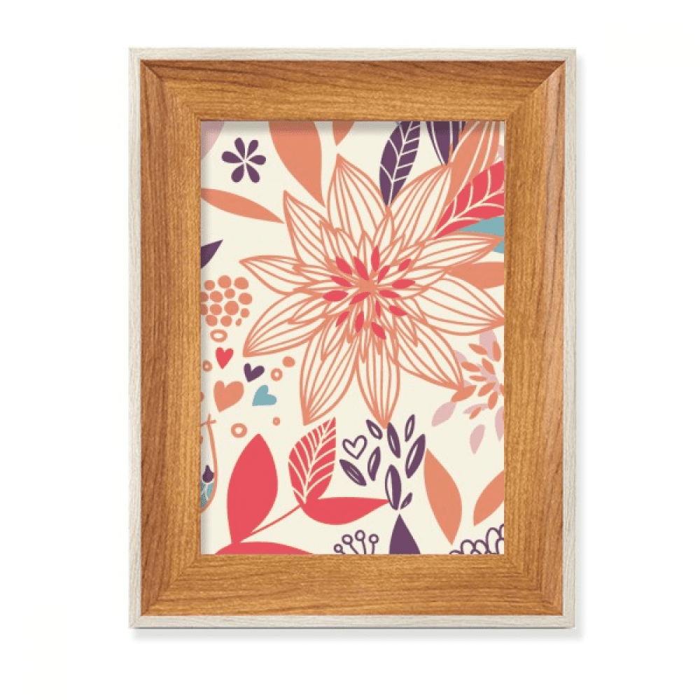 Lotus Flower Paint Desktop Wooden Photo Frame Display Picture Art ...