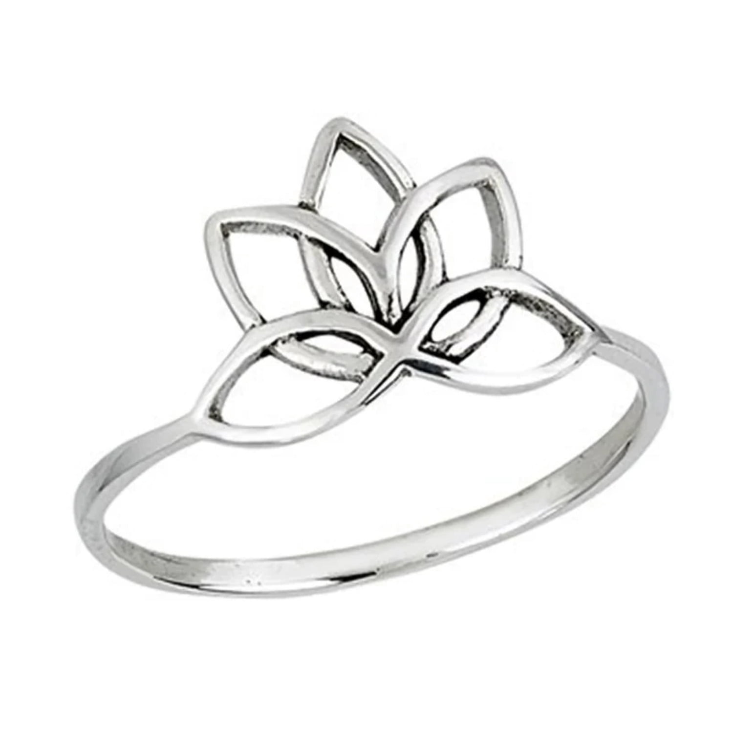 Lotus Flower Ring Womens 925 Sterling Silver Garden Water Lily Boho ...