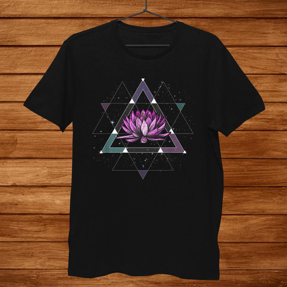 Lotus Flower Sacred Geometry Yoga Meditation Spiritual Zen Shirt Gift ...