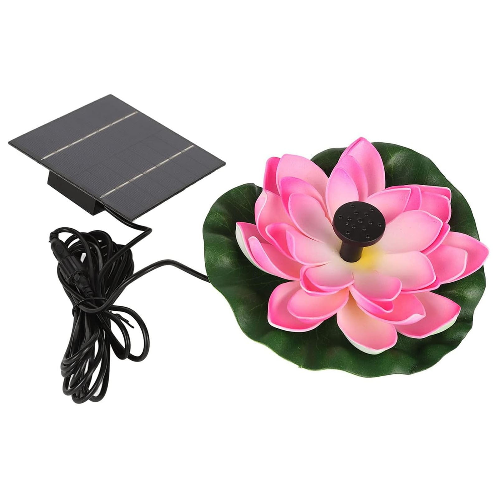 Lotus Flower Solar Water Pump, Landscaping Floating Solar Bird Bath ...