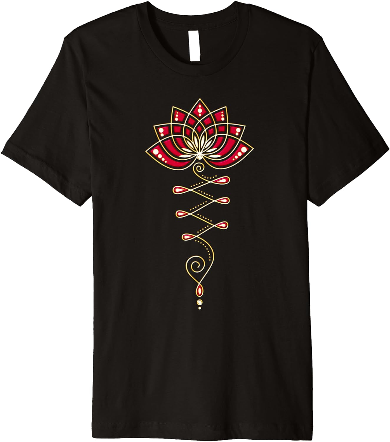 Lotus Flower Unalome Yoga Meditation Awareness Zen T-shirt Premium T ...