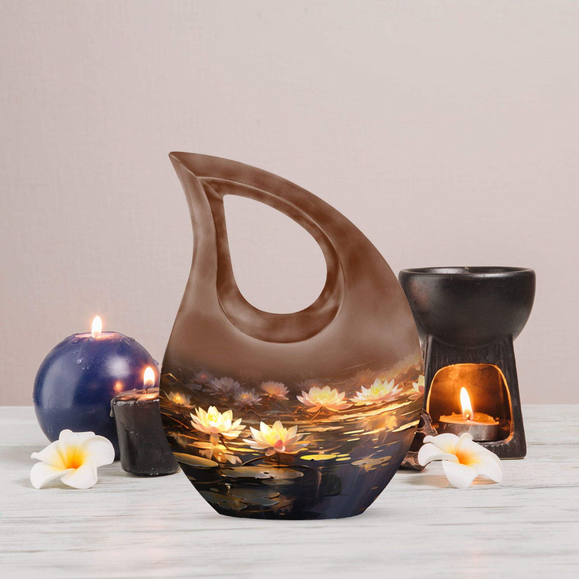 Lotus Flower Urn - Little Urns For Ashes - Keepsake Urns For Human ...