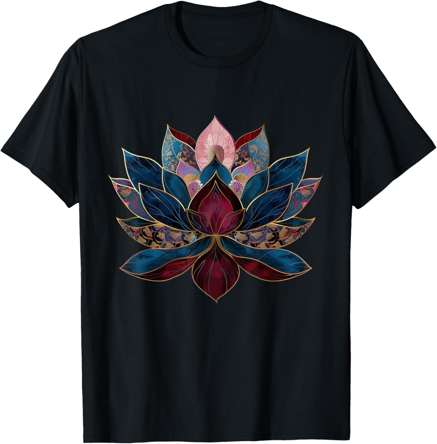 Lotus Flower Vintage Japanese Zen Buddhism Yoga T-Shirt - Walmart.com