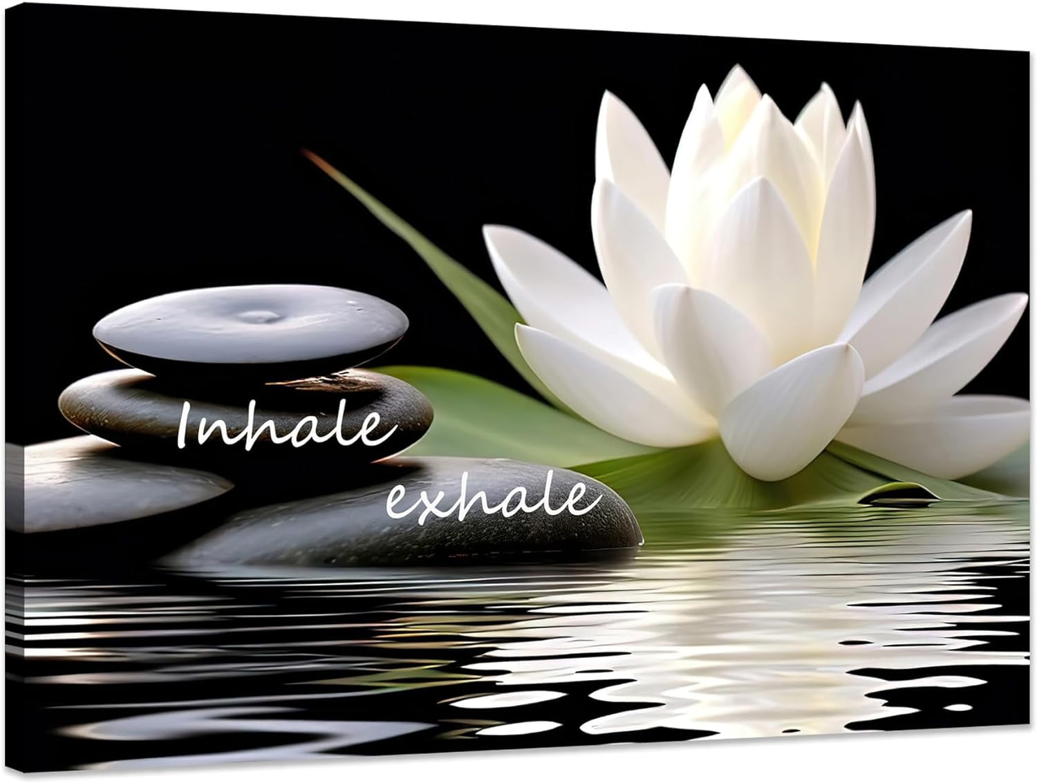 Lotus Flower Wall Ar Inspirational Canvas Prints Yoga Quotes Poster ...