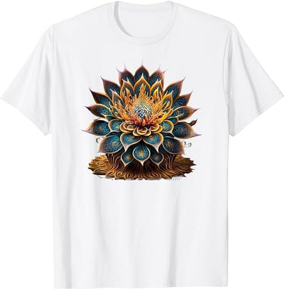 Lotus Flower Yoga Zen Bohemian Namaste Meditation white T-Shirt ...