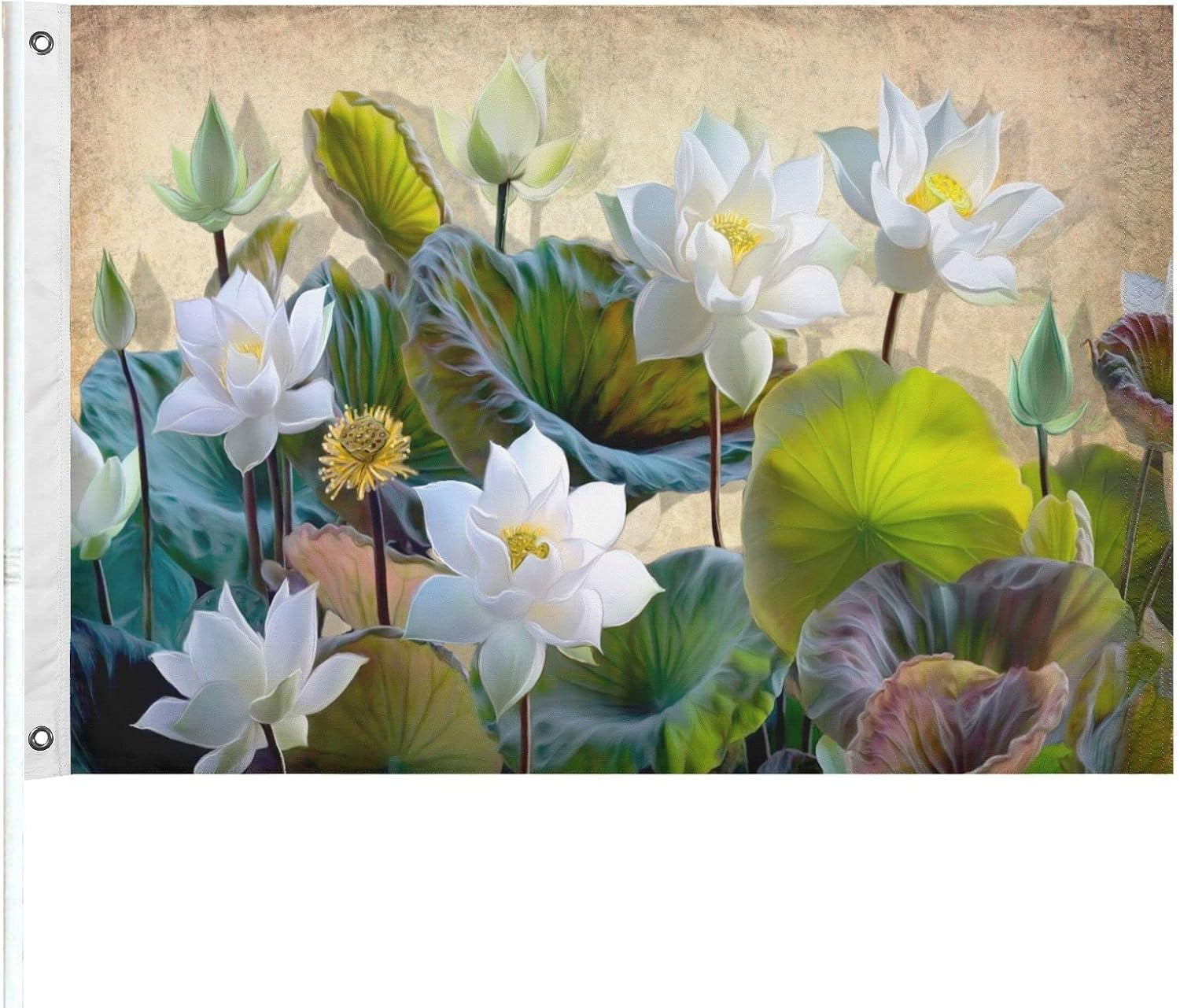 Lotus Flowers Flag Outdoor Garden Flag for Outside Funny Flags with ...