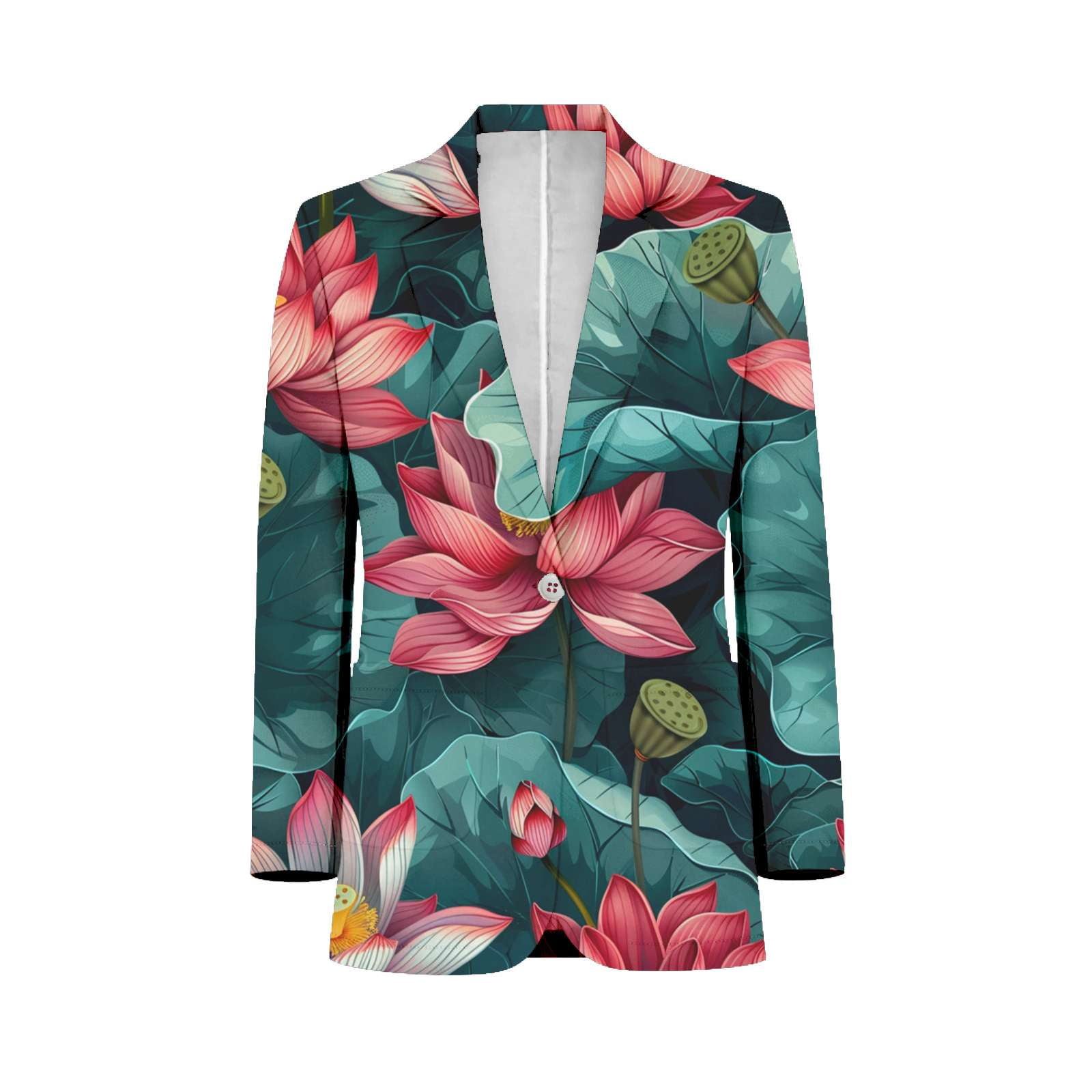 Lotus Flowers Nelumbo Nucifera Customized Men's Suits full man Shawl ...
